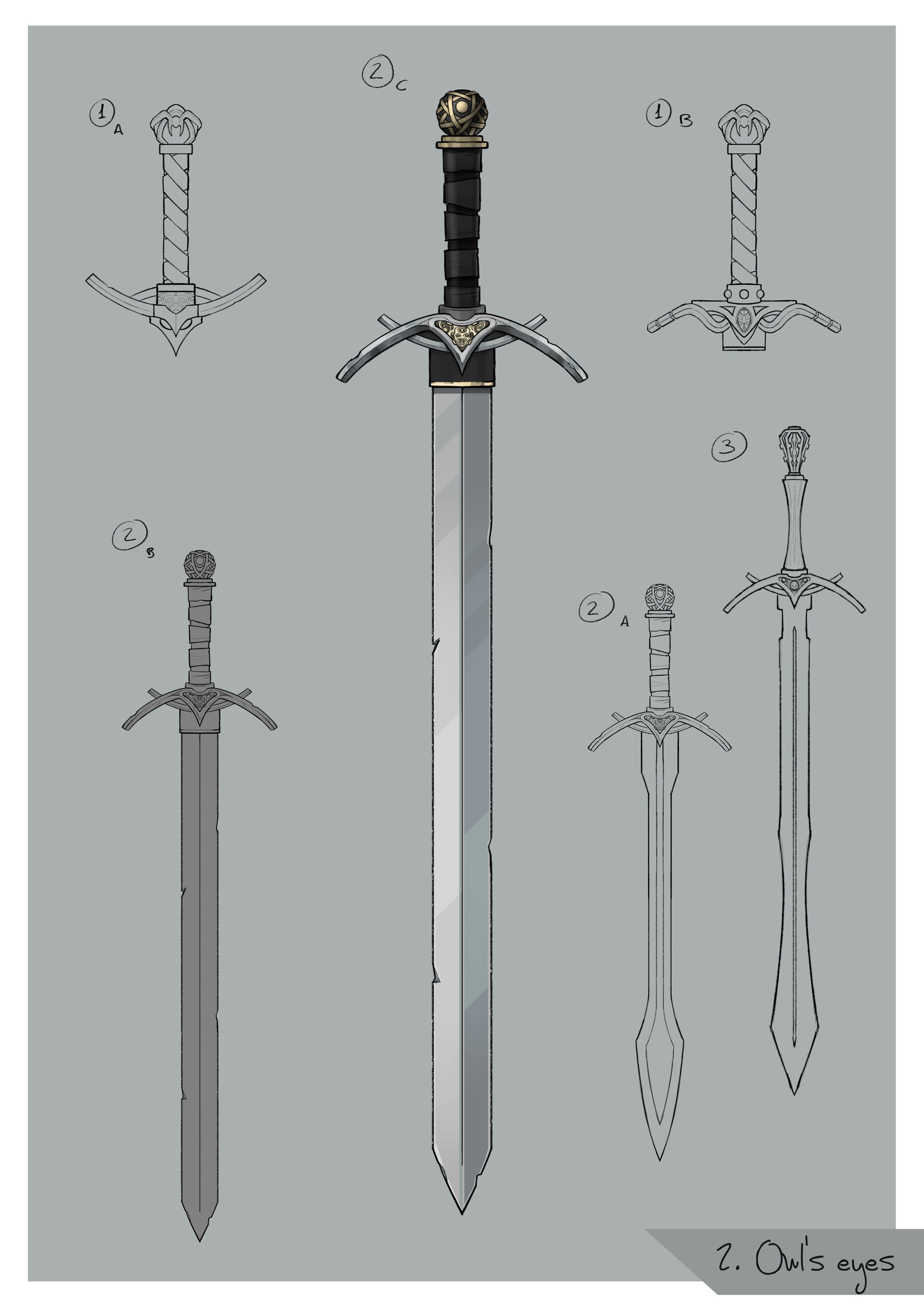 ArtStation - The Owl's eyes Sword
