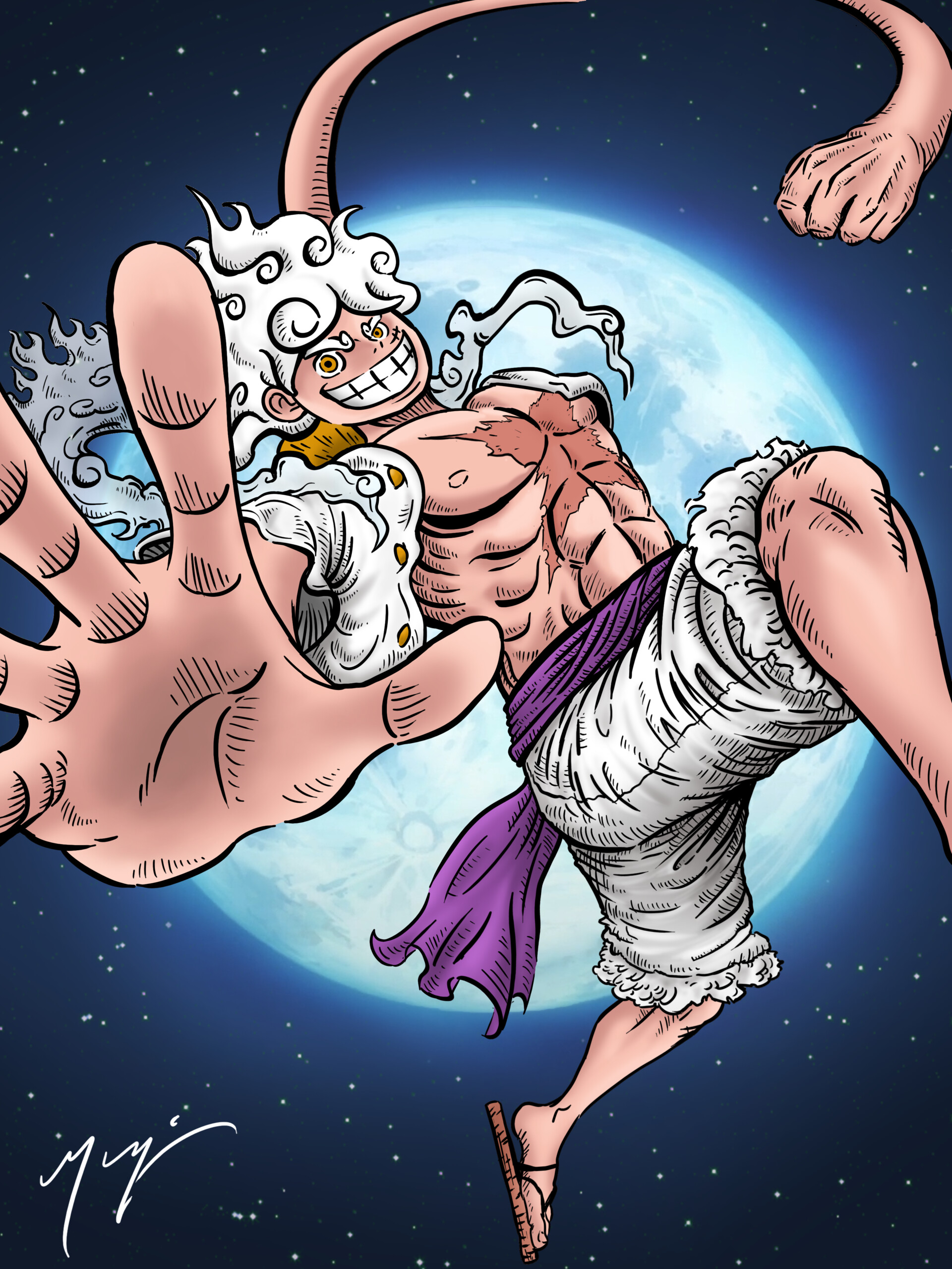 ArtStation - SUNGOD LUFFY - GEAR 5