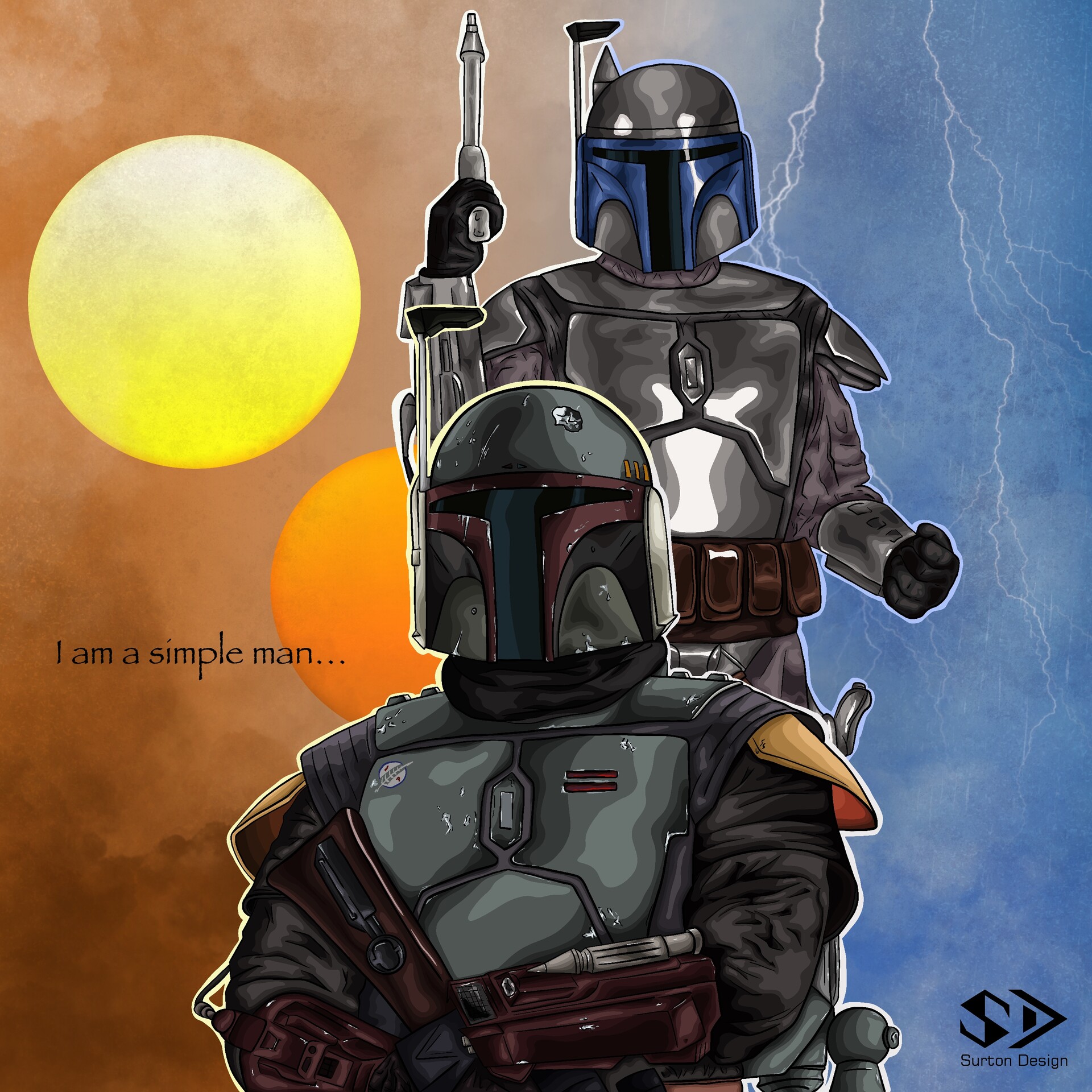 ArtStation - Boba Fett and Jango Fett - artwork