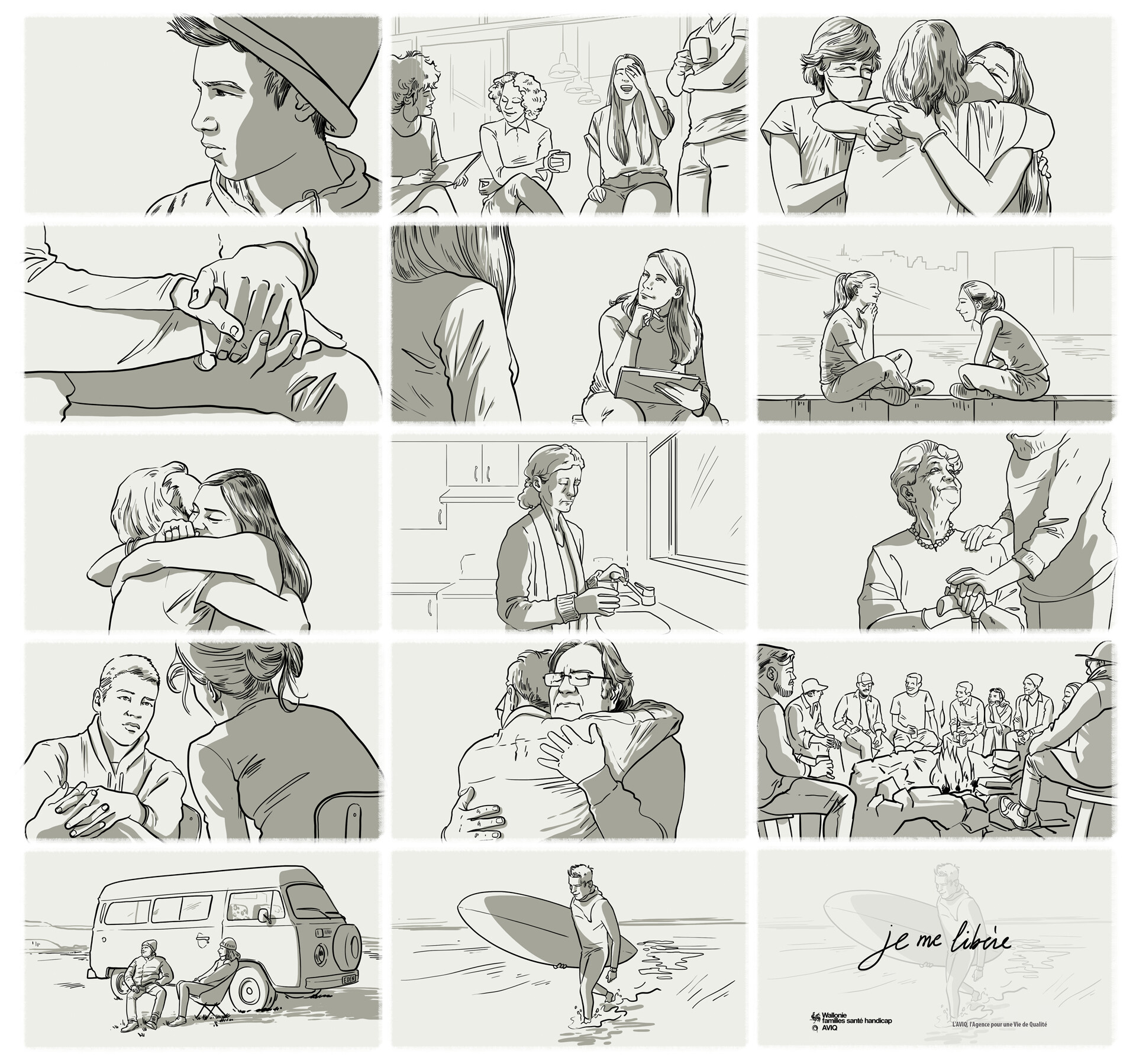 ArtStation - Storyboard: Public services communication campaign (AViQ)