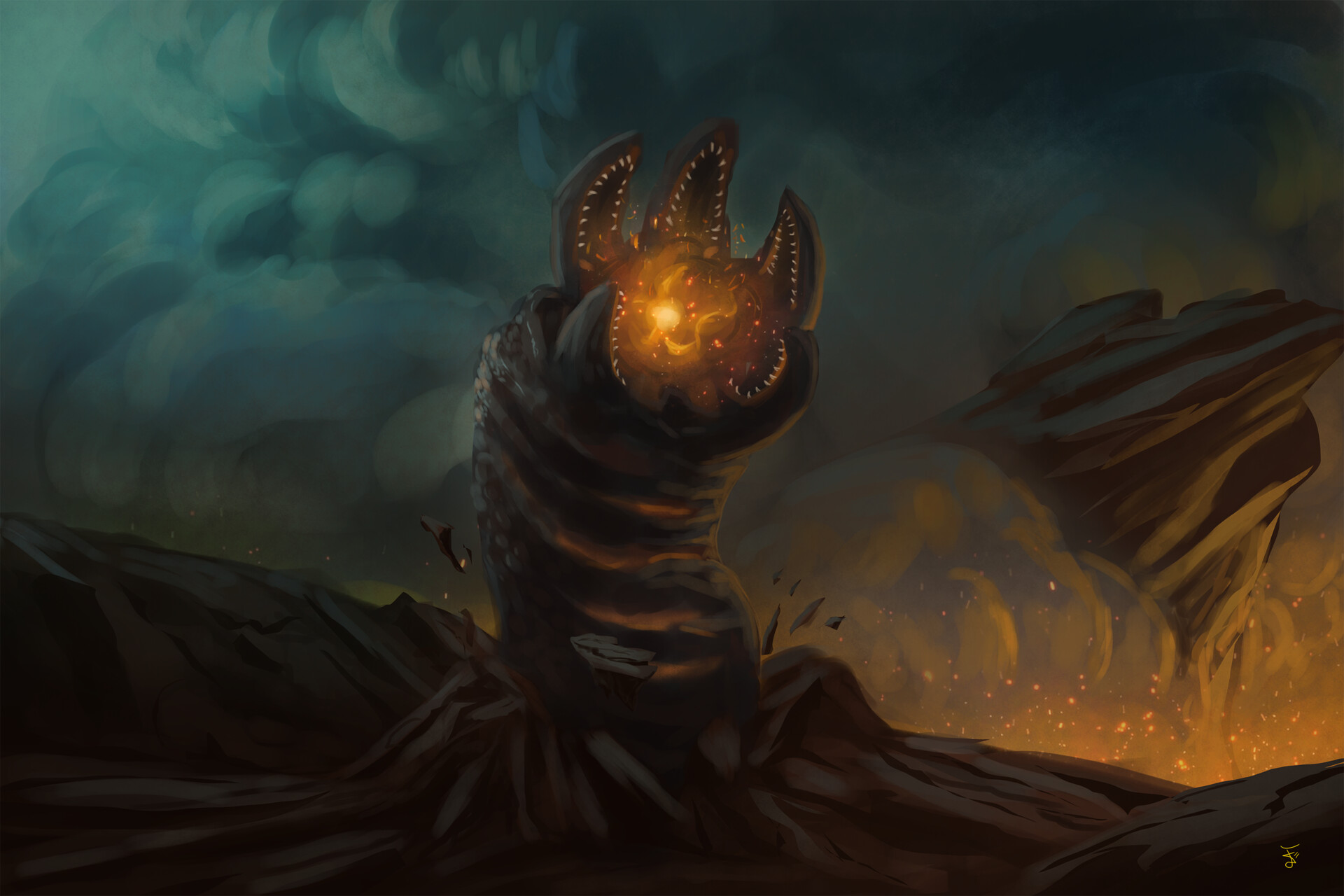 ArtStation - Volcanic Worm