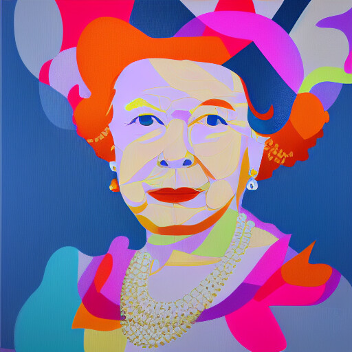 ArtStation - Abstract art of Queen Elizabeth II