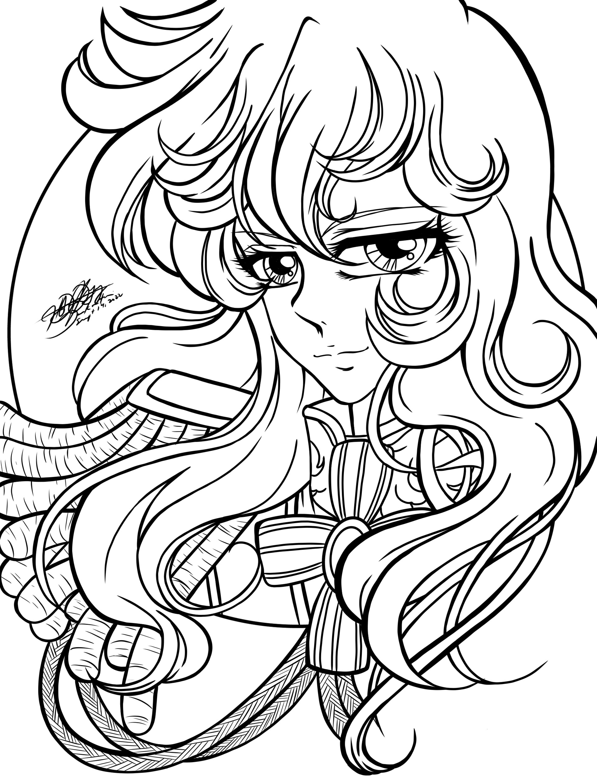 lady oscar coloring pages
