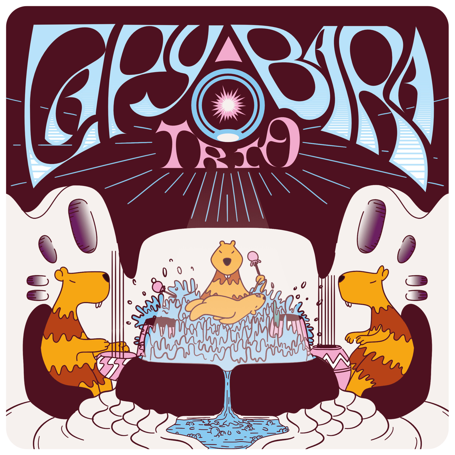 ArtStation - Capybara Trio - Album Cover Artwork