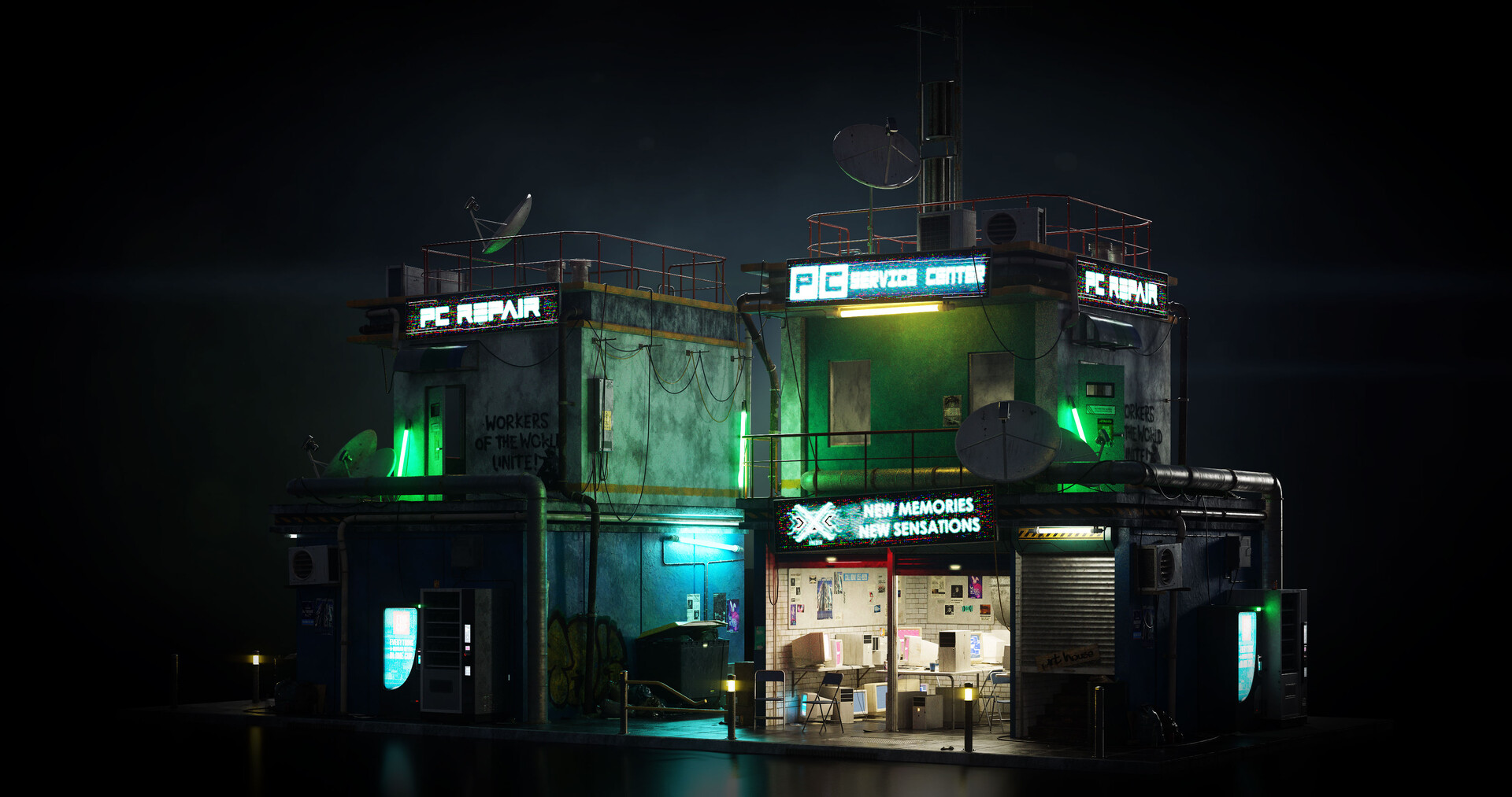 KitBash3D - Cyber District - 3D Asset Kit | Premium Assets for Movies ...