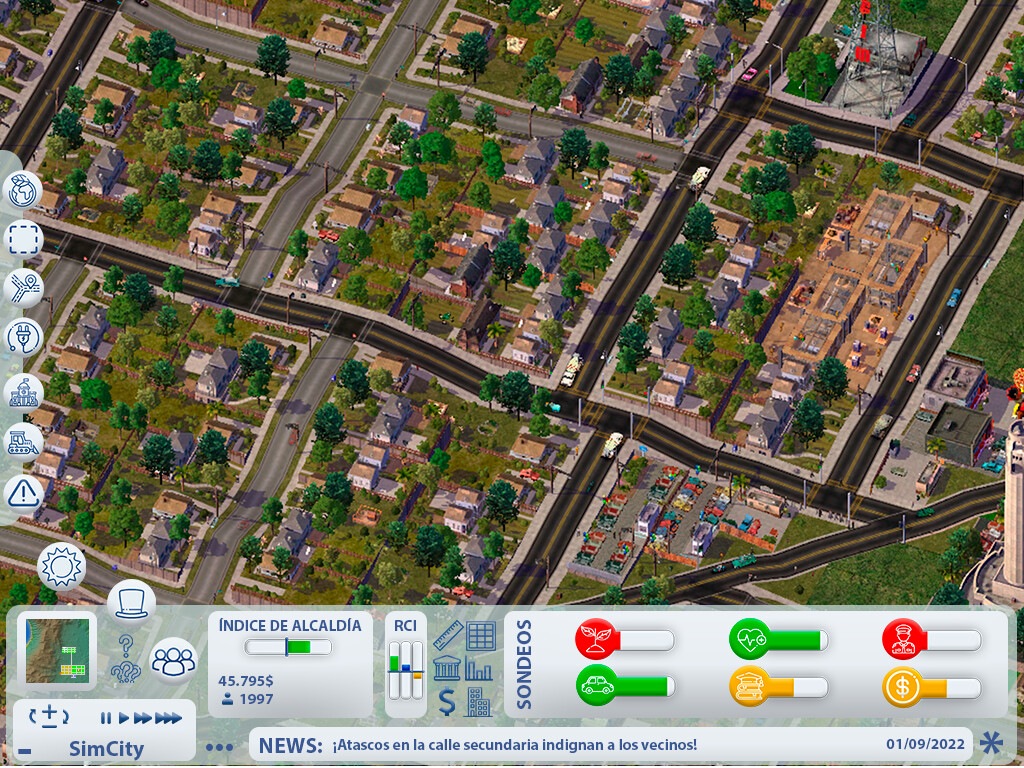 Ric Borrull // Herramientas - SimCity 4 UI reimagined