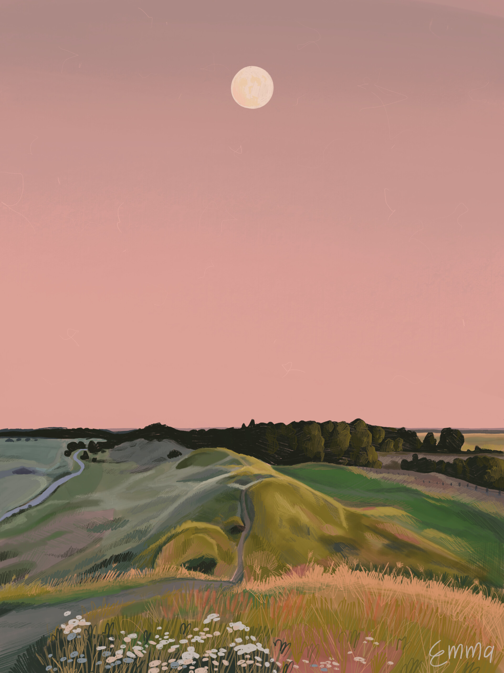 ArtStation - Pink Landscape