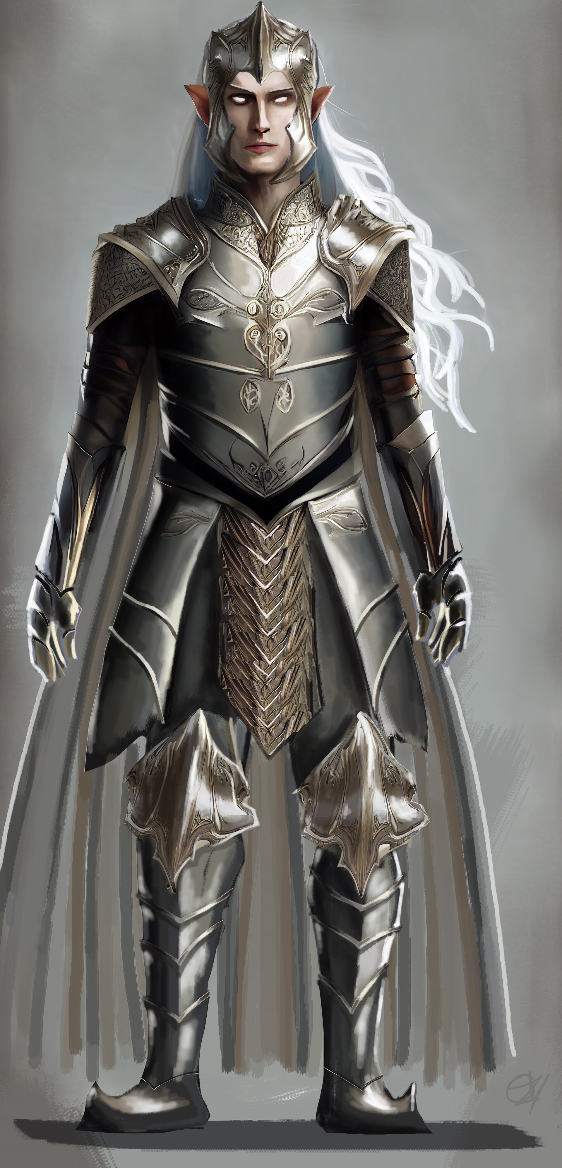 Artstation Silver Elven Outfit Concept