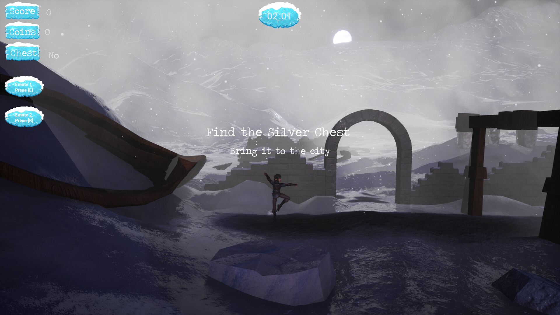 Mathieu Martel - Sidescroller game, Snowstorm.