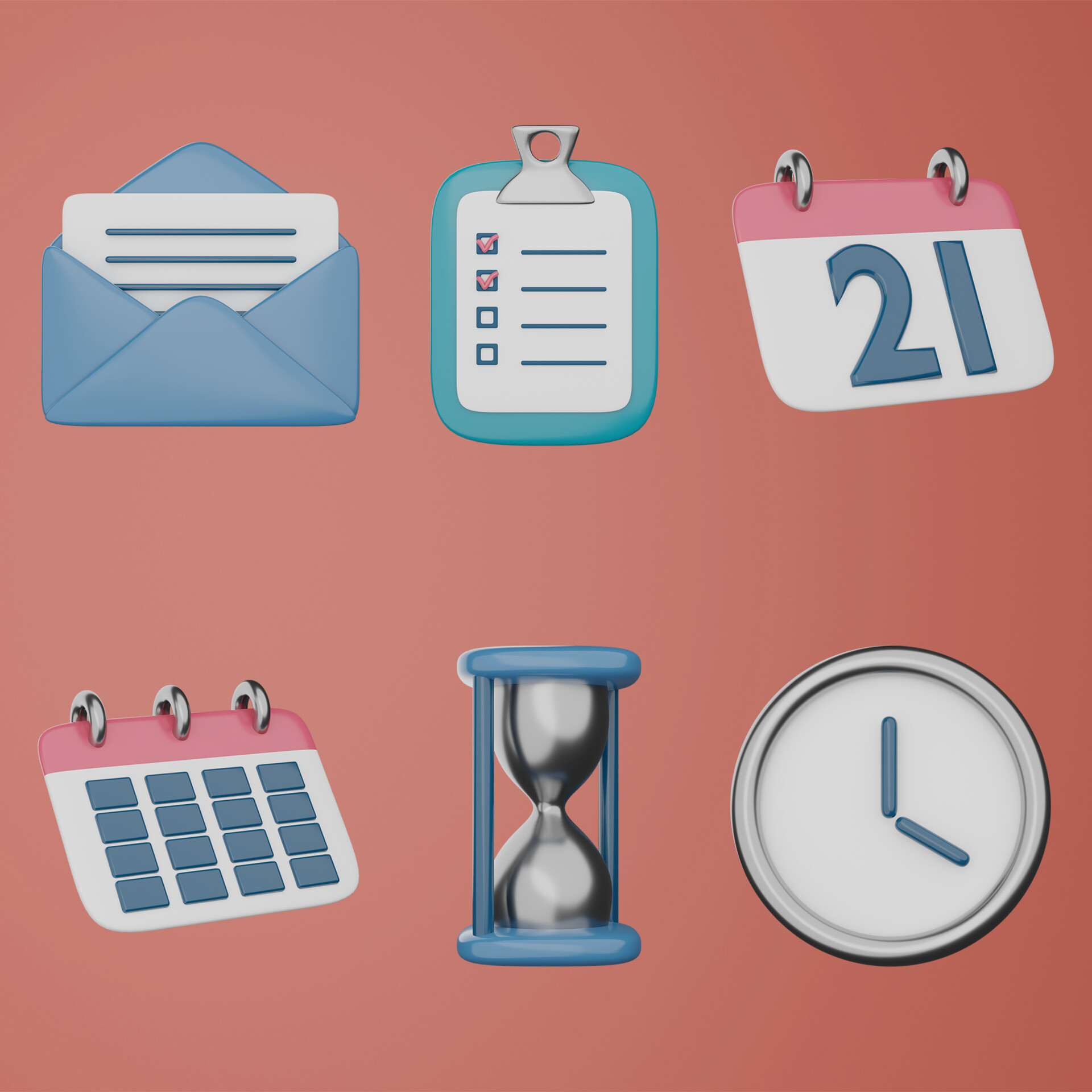 ArtStation - Planning 3D Icons