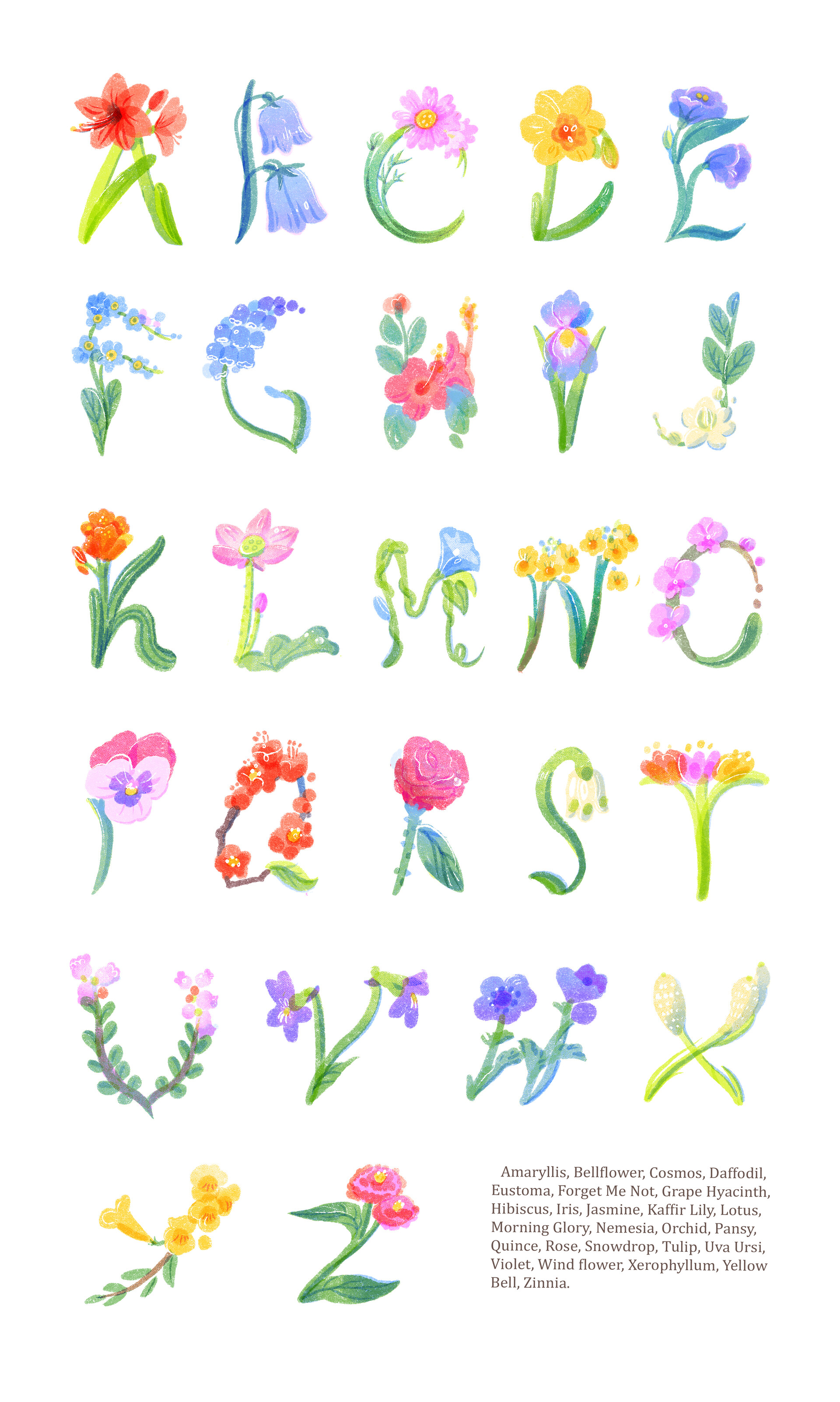 ArtStation - Floral Alphabet