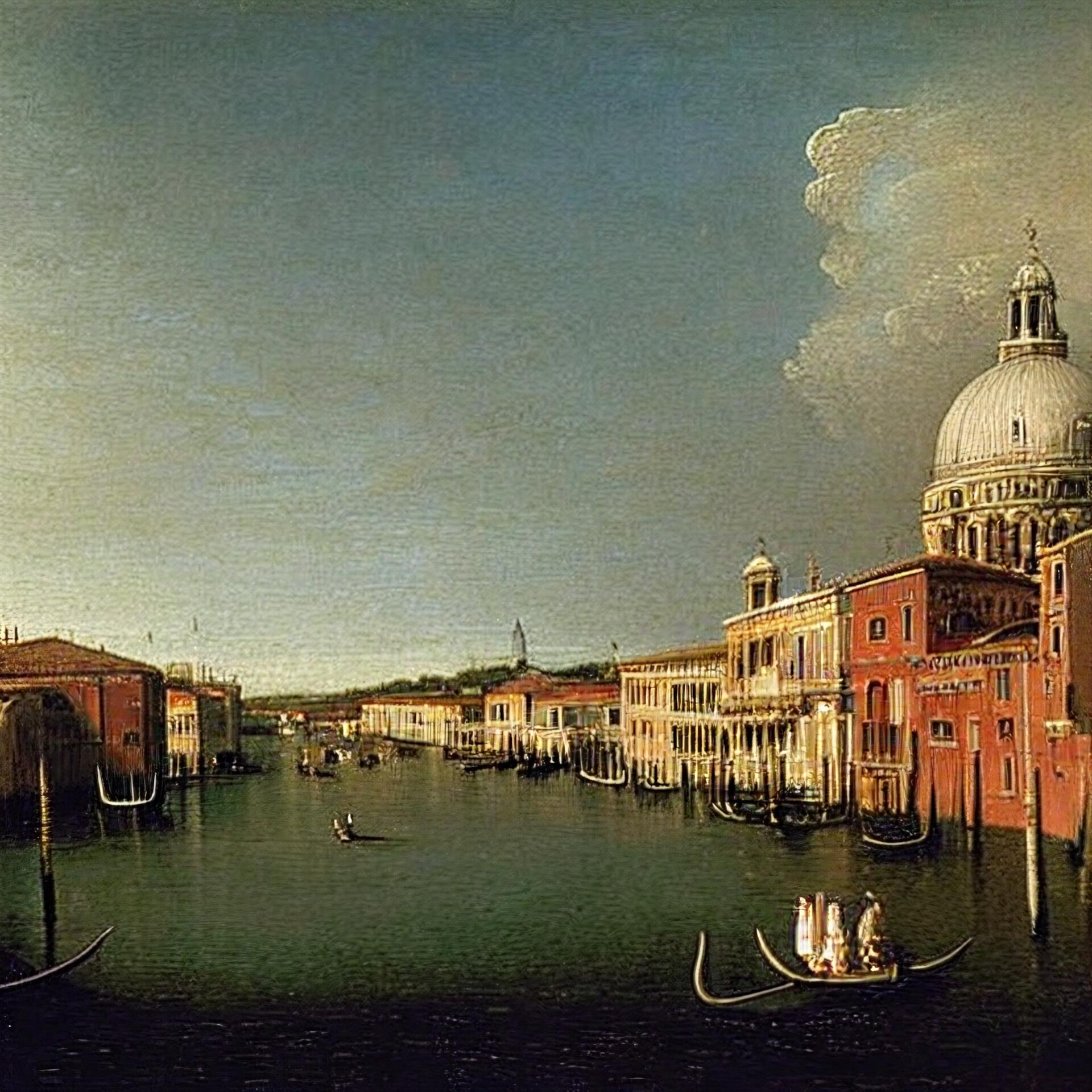 ArtStation - [AI] The Grand Canal at the Church of the Salute by Canaletto