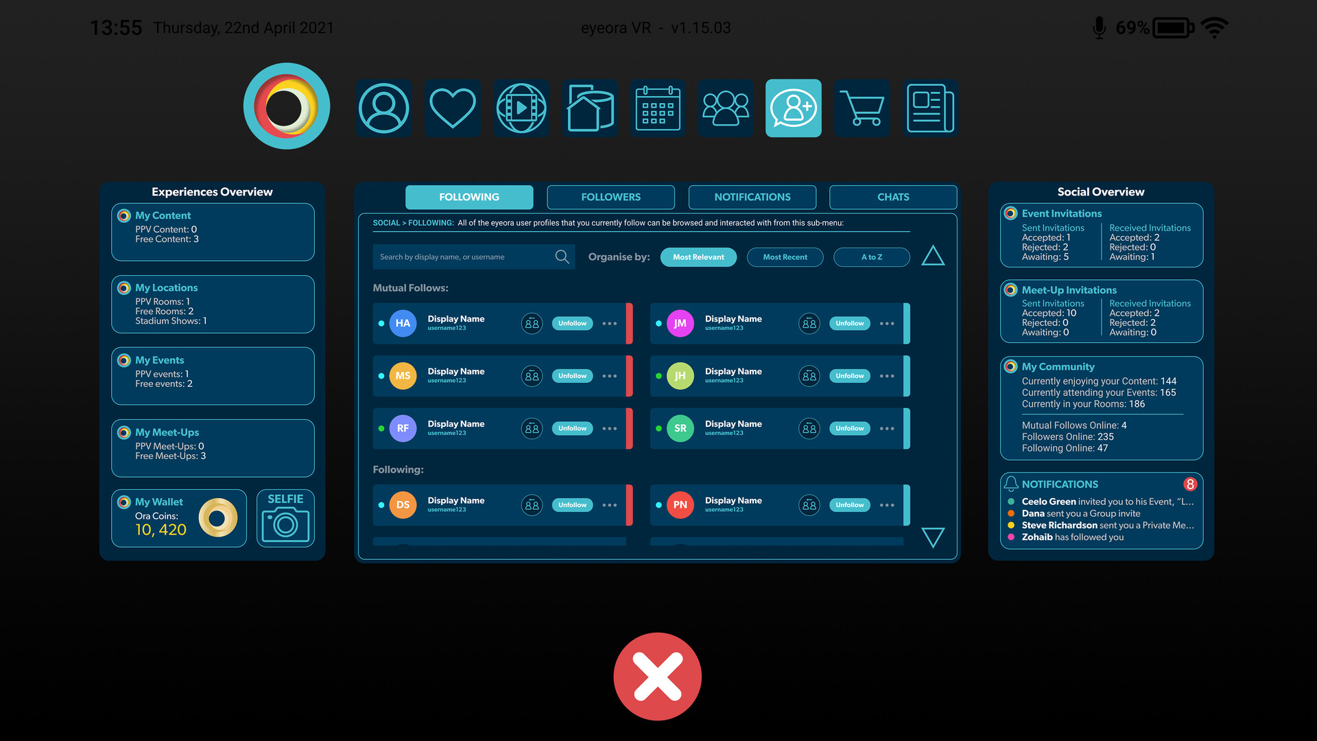 Howard Abrahall - eyeora VR - UI & 2D