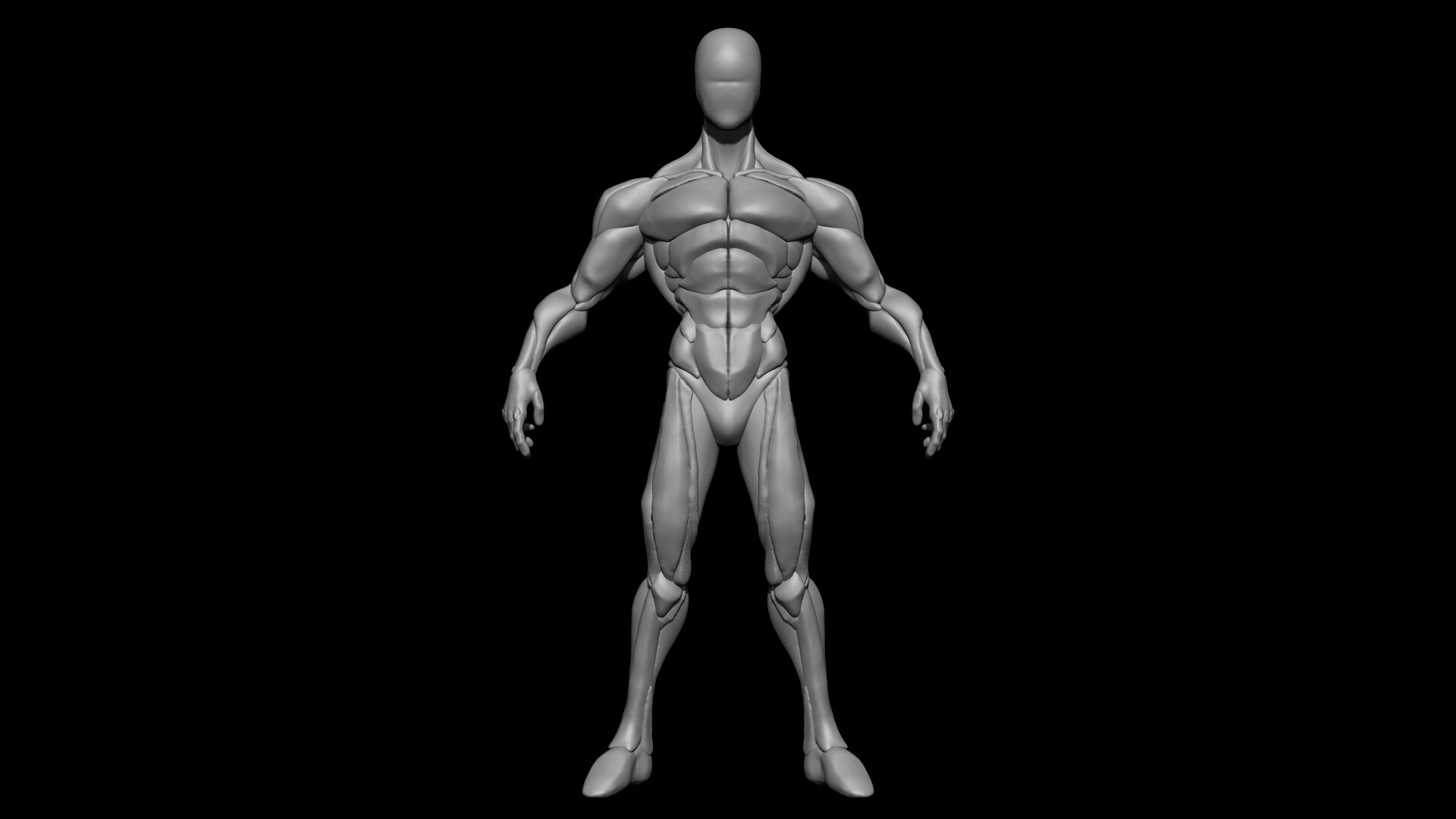 ArtStation - Stylized anatomy of a standard man - blokout