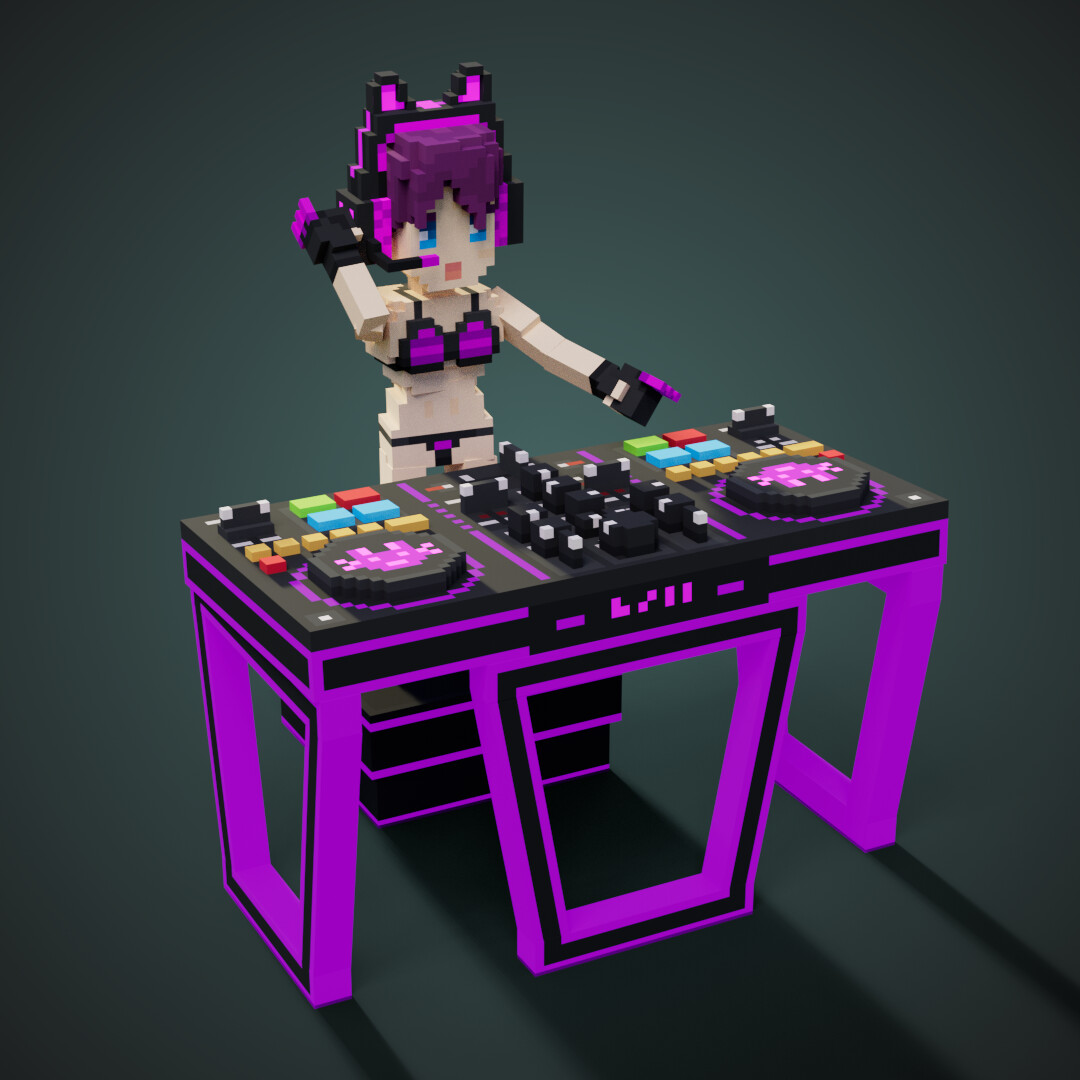ArtStation - DJ Kitty Booth