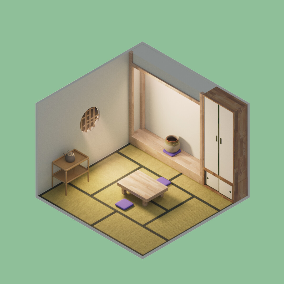 Izuka - Washitsu Isometric Art