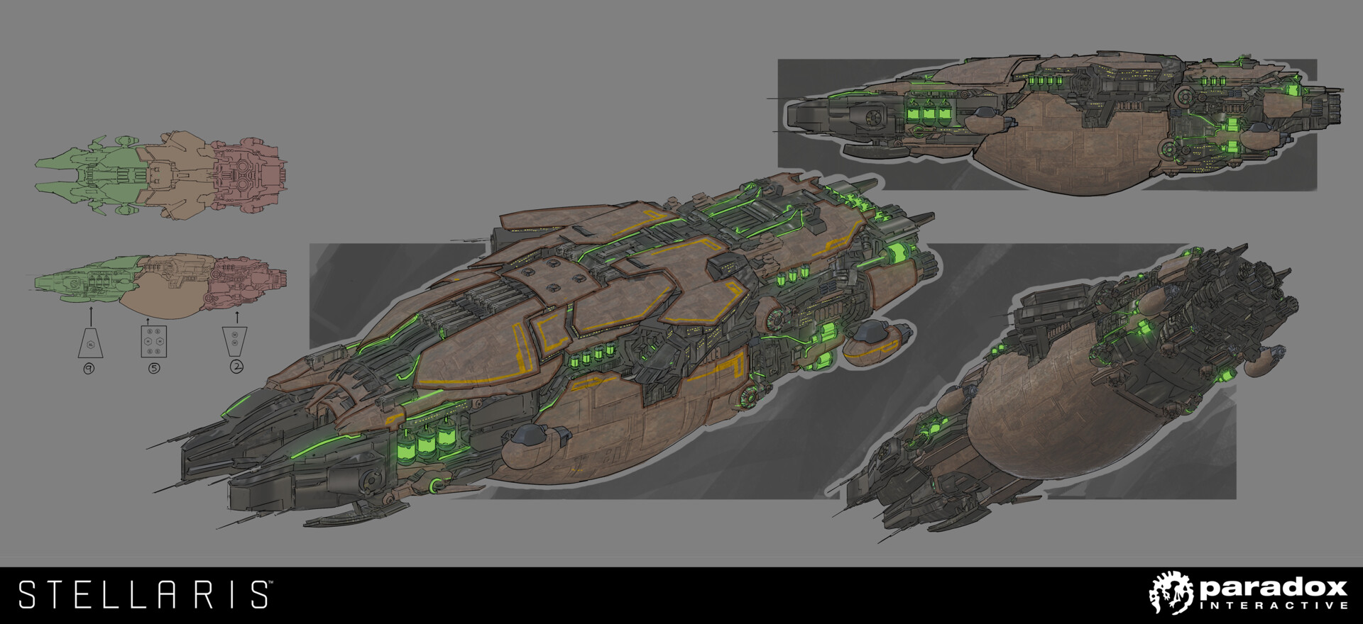 Avi . - Stellaris: Species Pack - Toxoid - Concept - Battleship