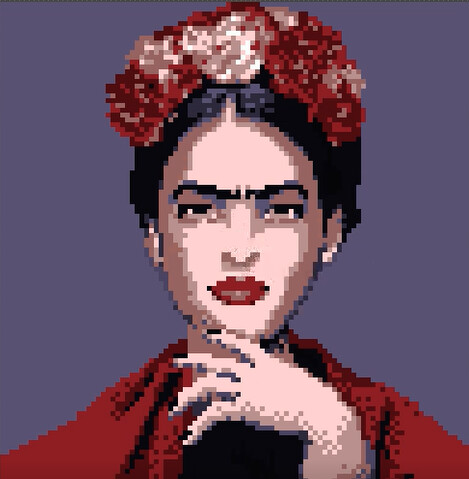 ArtStation - PIXEL ART FRIDA KAHLO