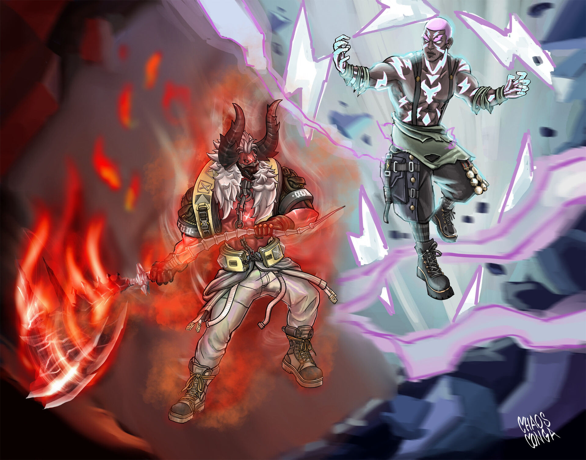 ArtStation - Dislyte Jiang Juli VS Gaius Star of the Show