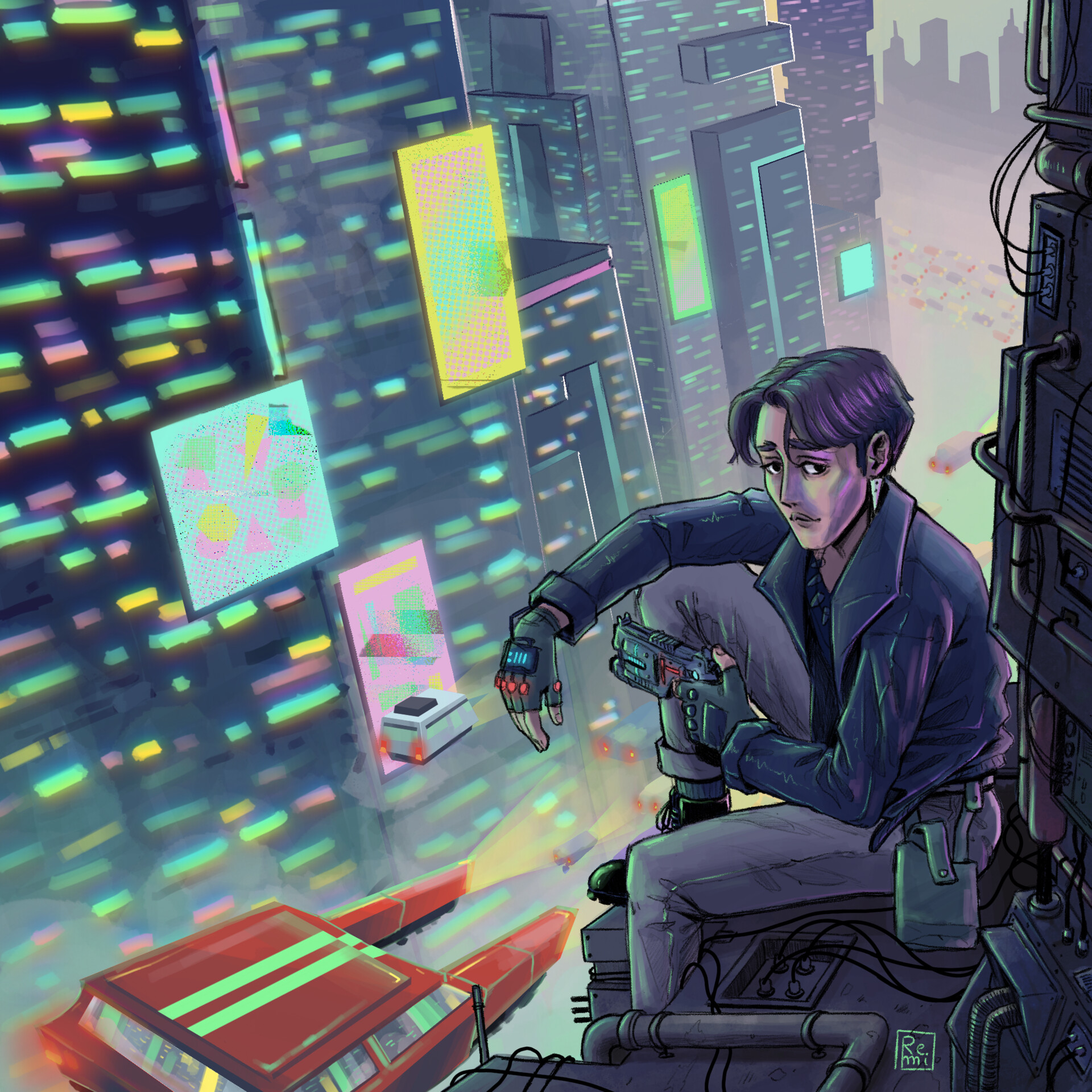 Artstation Concept Art Cyberpunk City