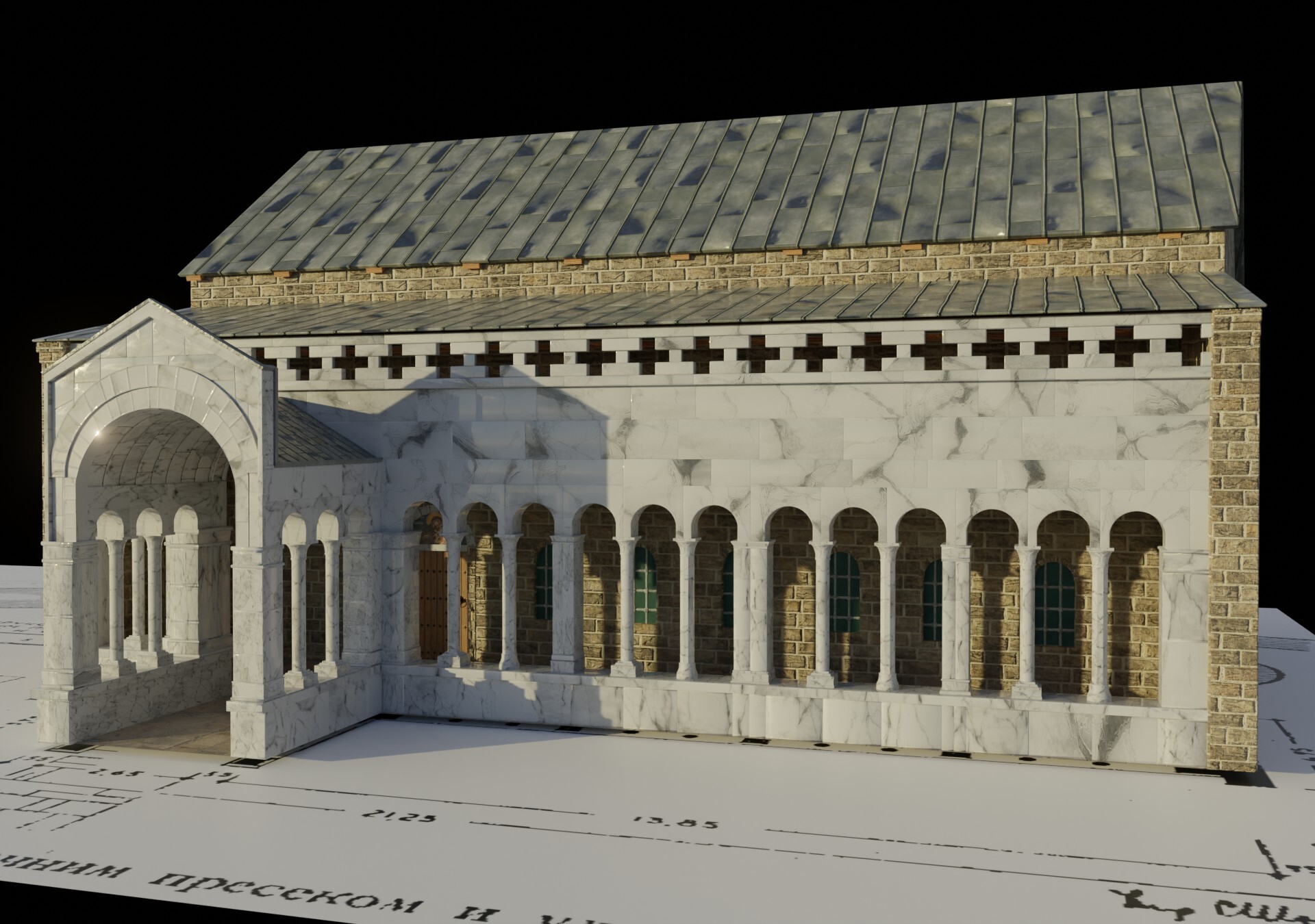 Virtual Box - Medieval Refectory in monastery Studenica