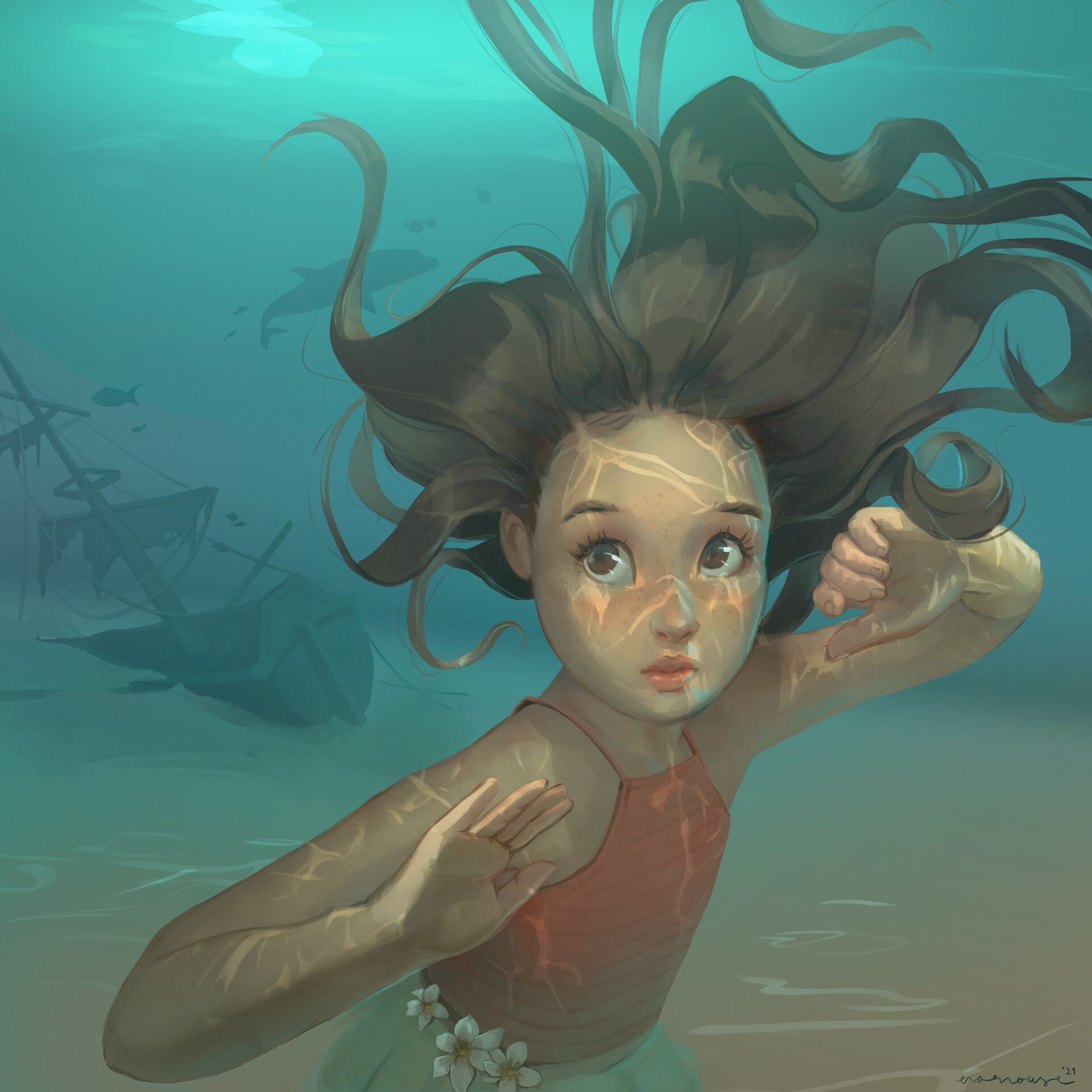 ArtStation - Book cover "The Seven Lies of Noelani Seafarer"
