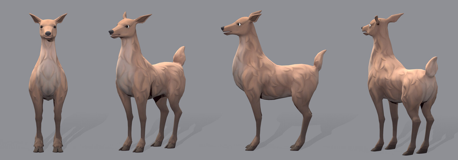 Théo Malheuvre - Stylized Cervidae - Deer / Stag / Moose