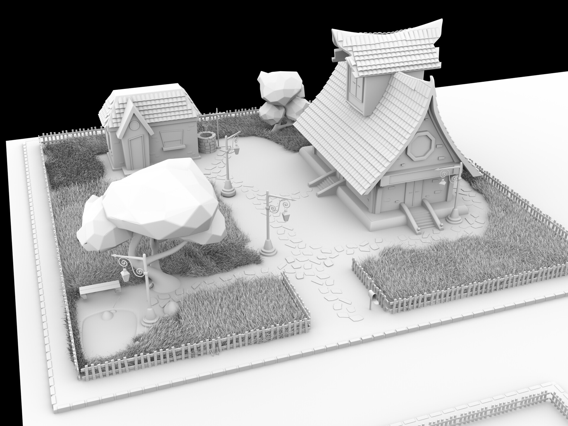 ArtStation - Cartoon village