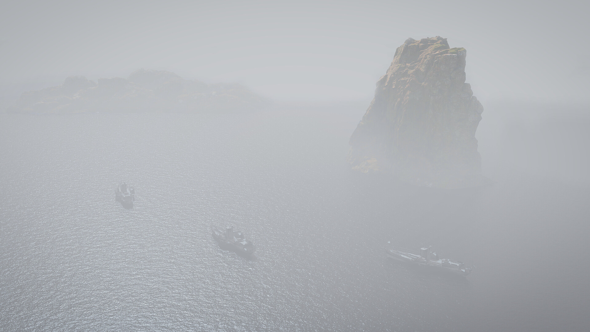 ArtStation - Foggy sea with her islands