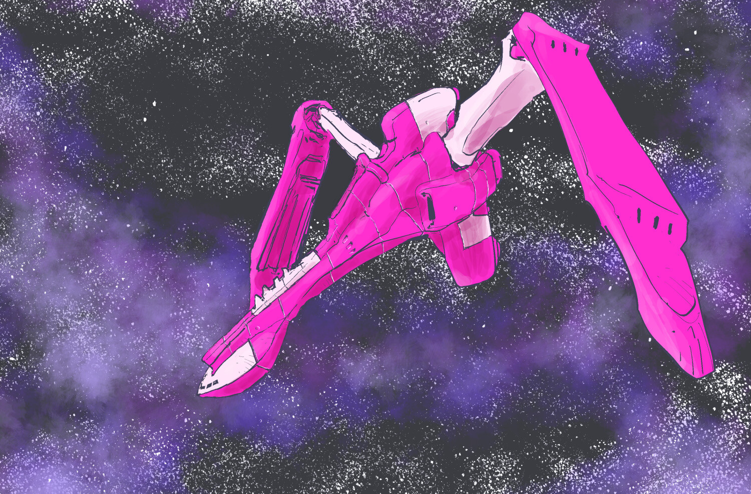 ArtStation - Winged SpaceShip