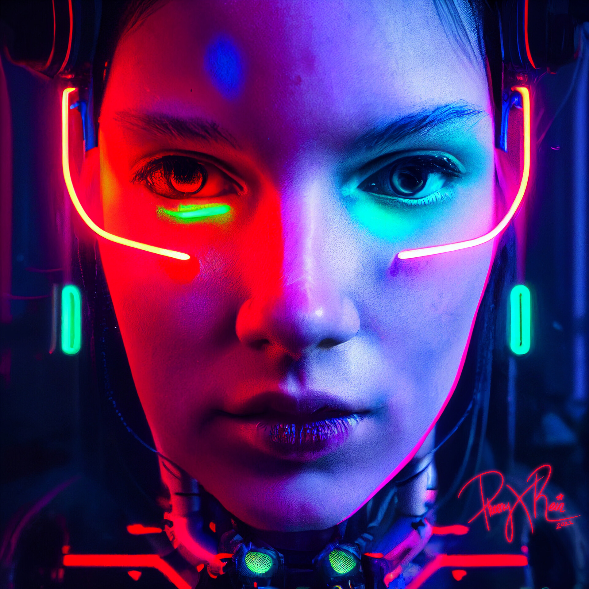 Phoenyx Rein - Neon Portraiture