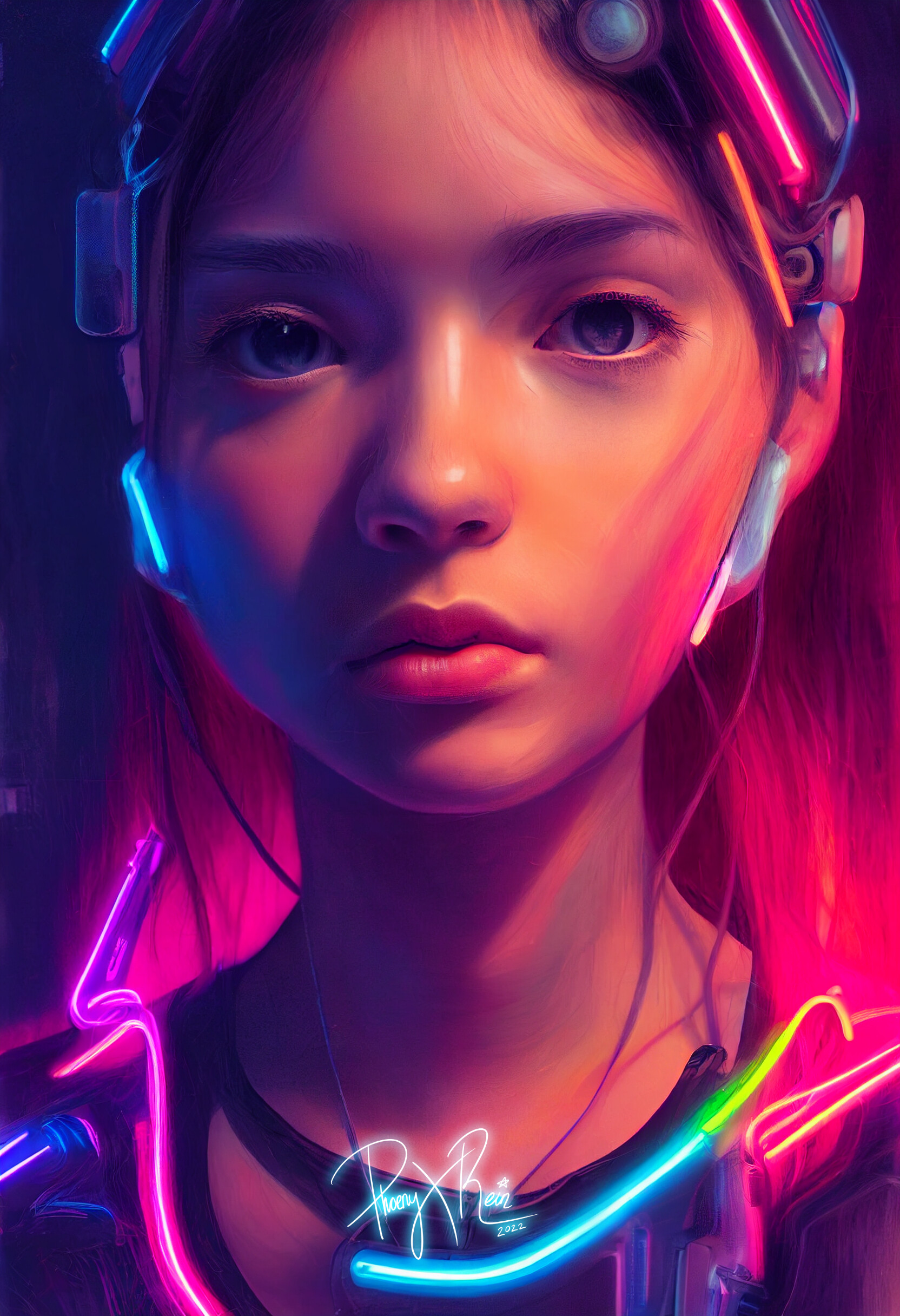 Phoenyx Rein - Neon Portraiture