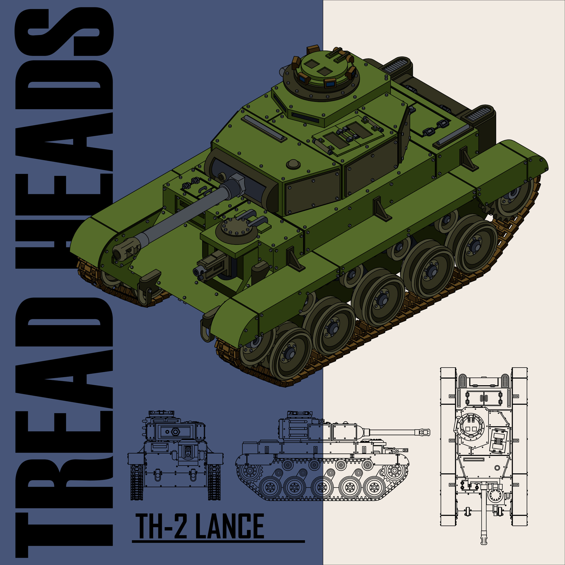 ArtStation - TH-2 Lance Frontline Tank