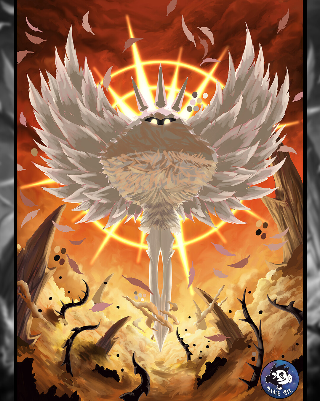 Daniel Gil Pérez - The Radiance / El Destello - Hollow Knight Fan Art