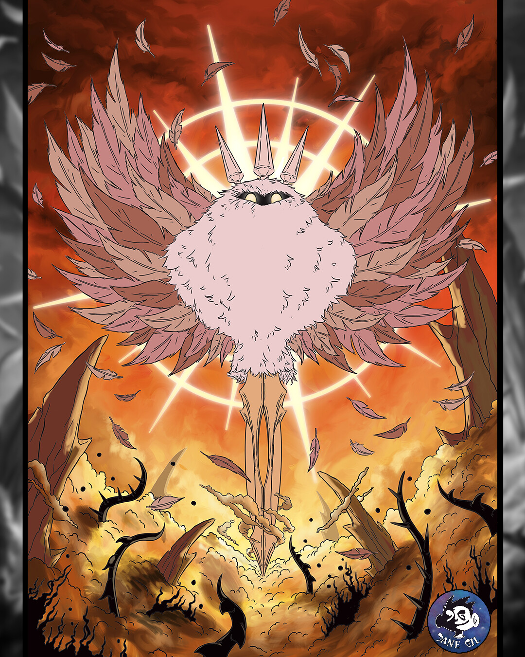 Daniel Gil Pérez - The Radiance / El Destello - Hollow Knight Fan Art