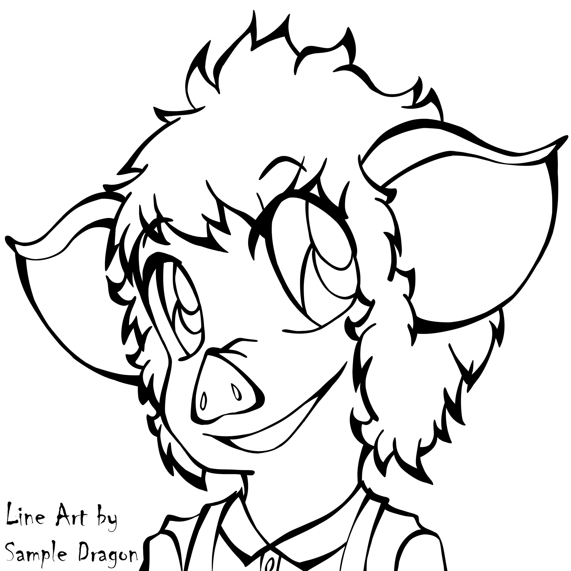 furry coloring sheet