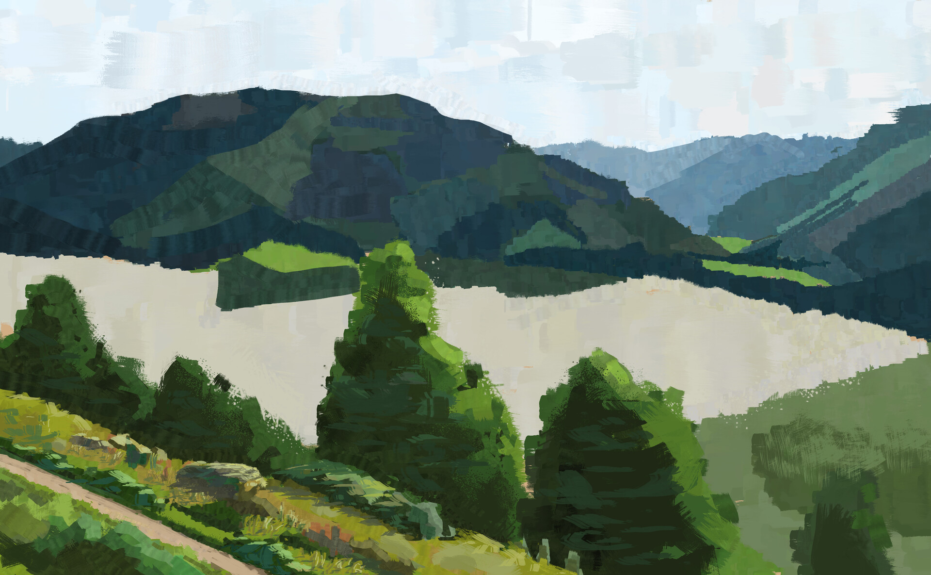 ArtStation - Alpine photo study