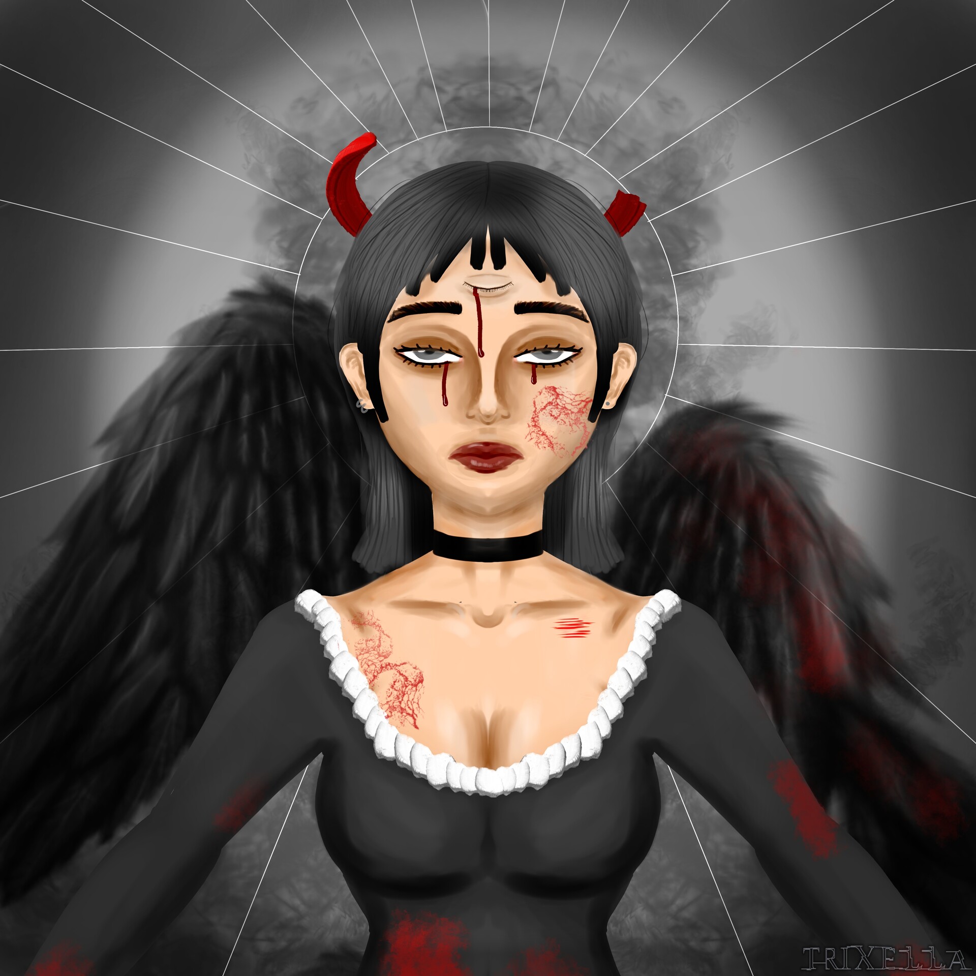 ArtStation - Fallen Angel By: Trixella