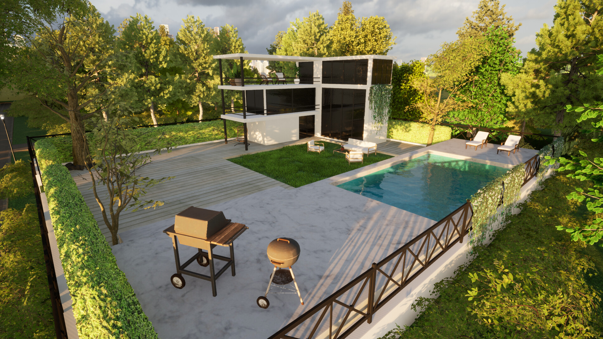 ArtStation - L-Shaped Villa