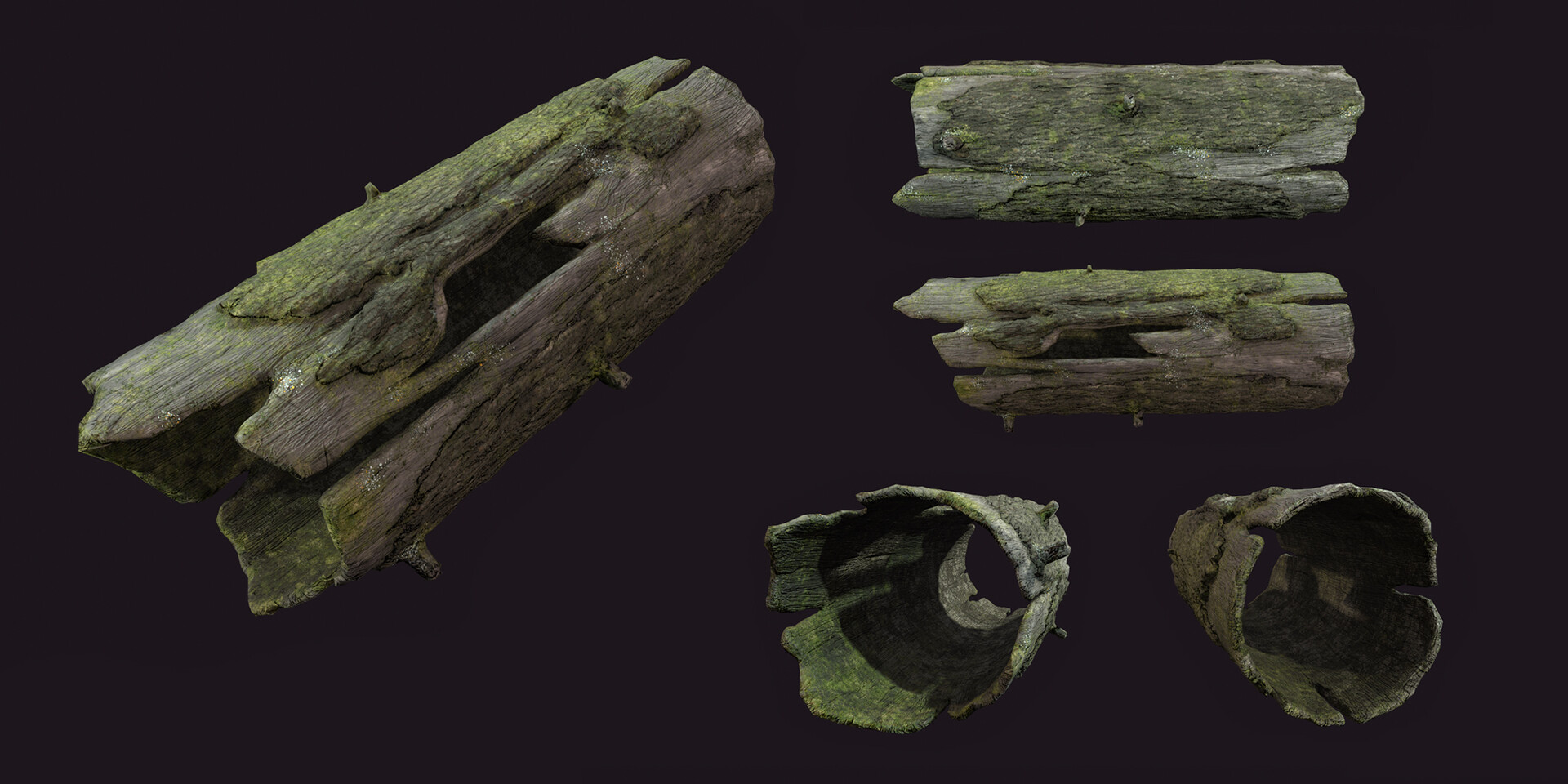 ArtStation - Forest log. Gameready asset