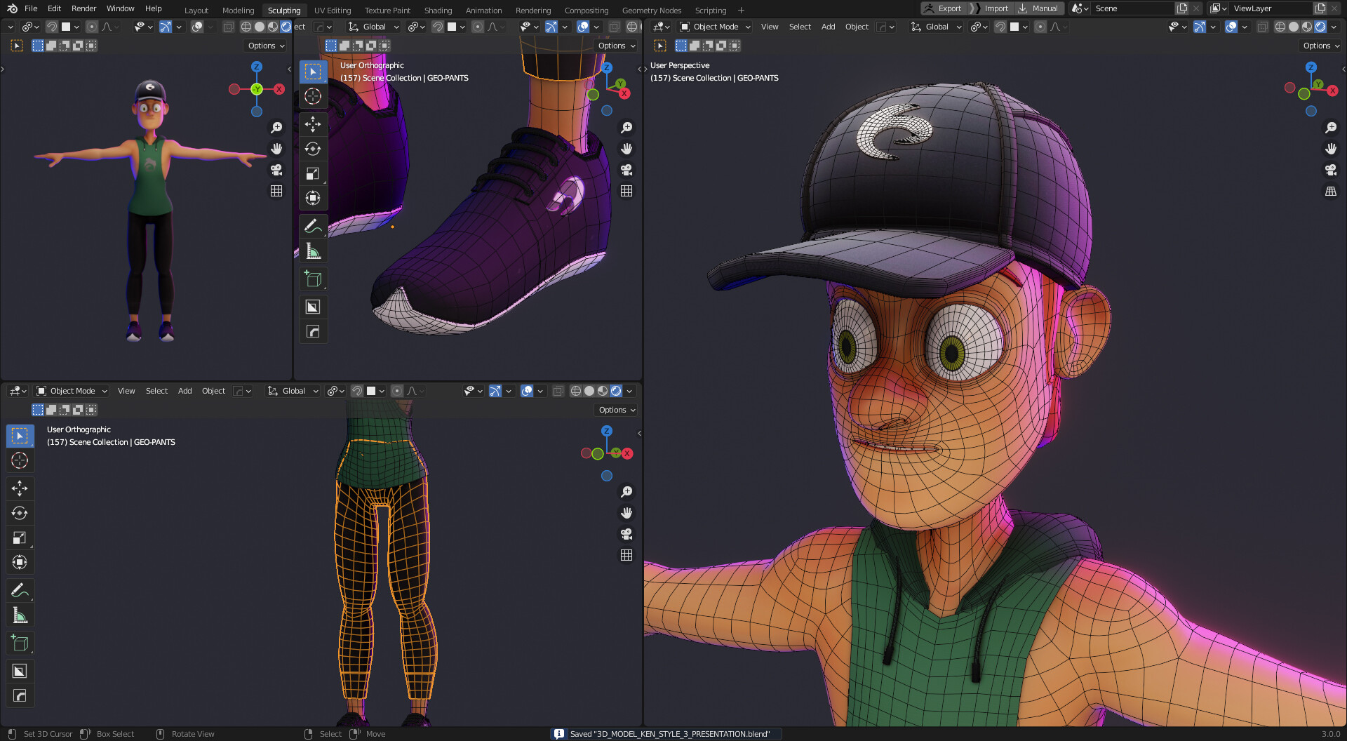 Phong Ly - Posing Character in Blender - Ken Style 3