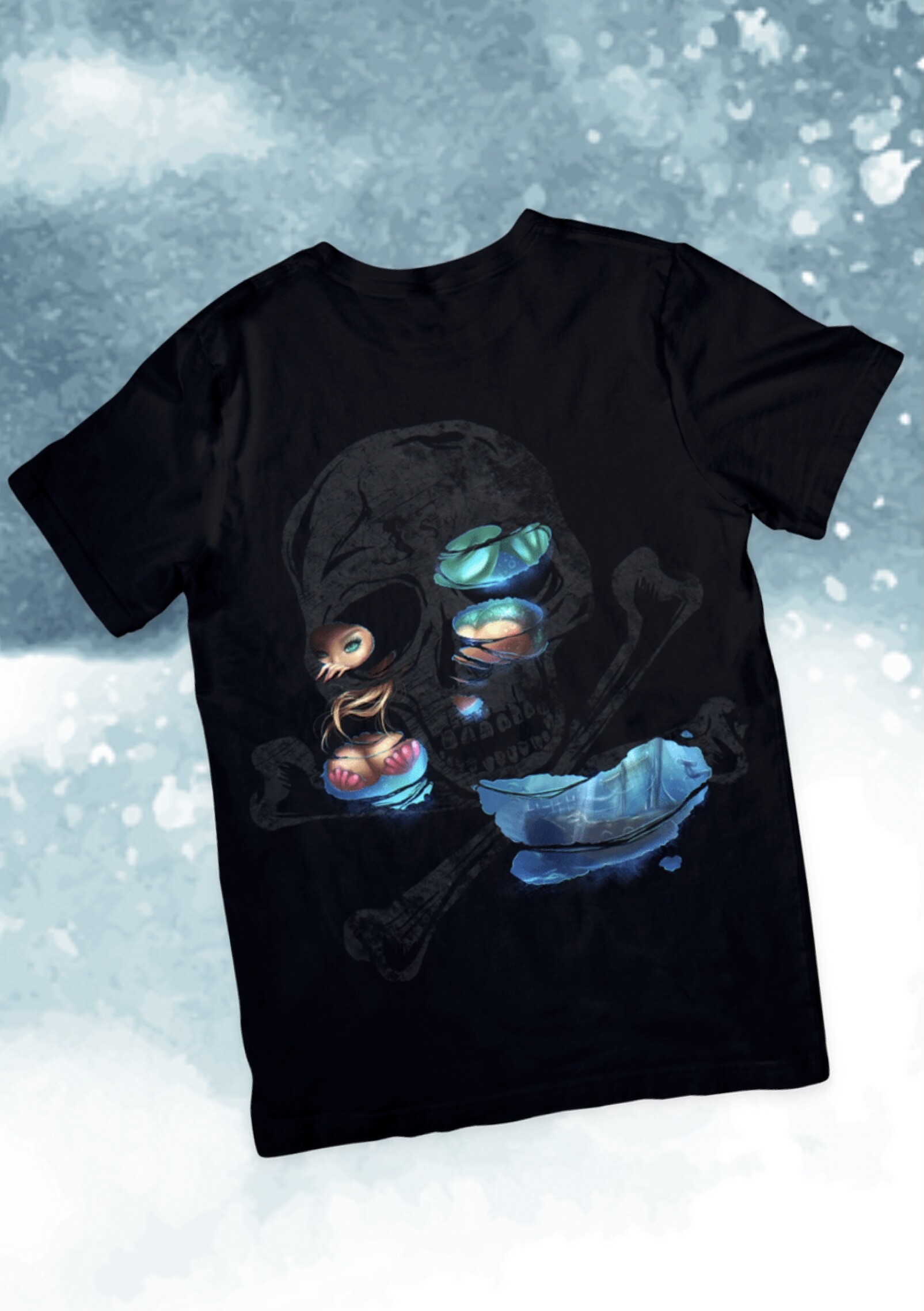 Jennifer Lutz - Ripped pirate flag t-shirt design