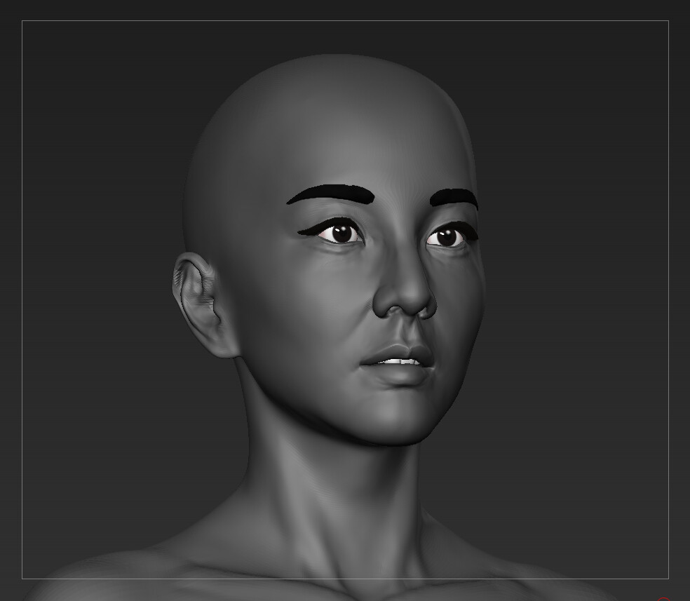 ArtStation - WIP female head sculpt