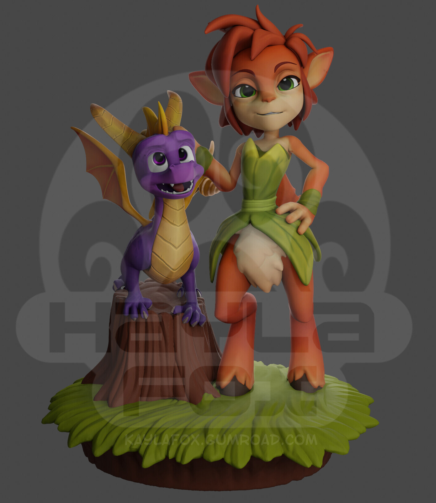 Kayla Fox - Spyro and Elora (figure)