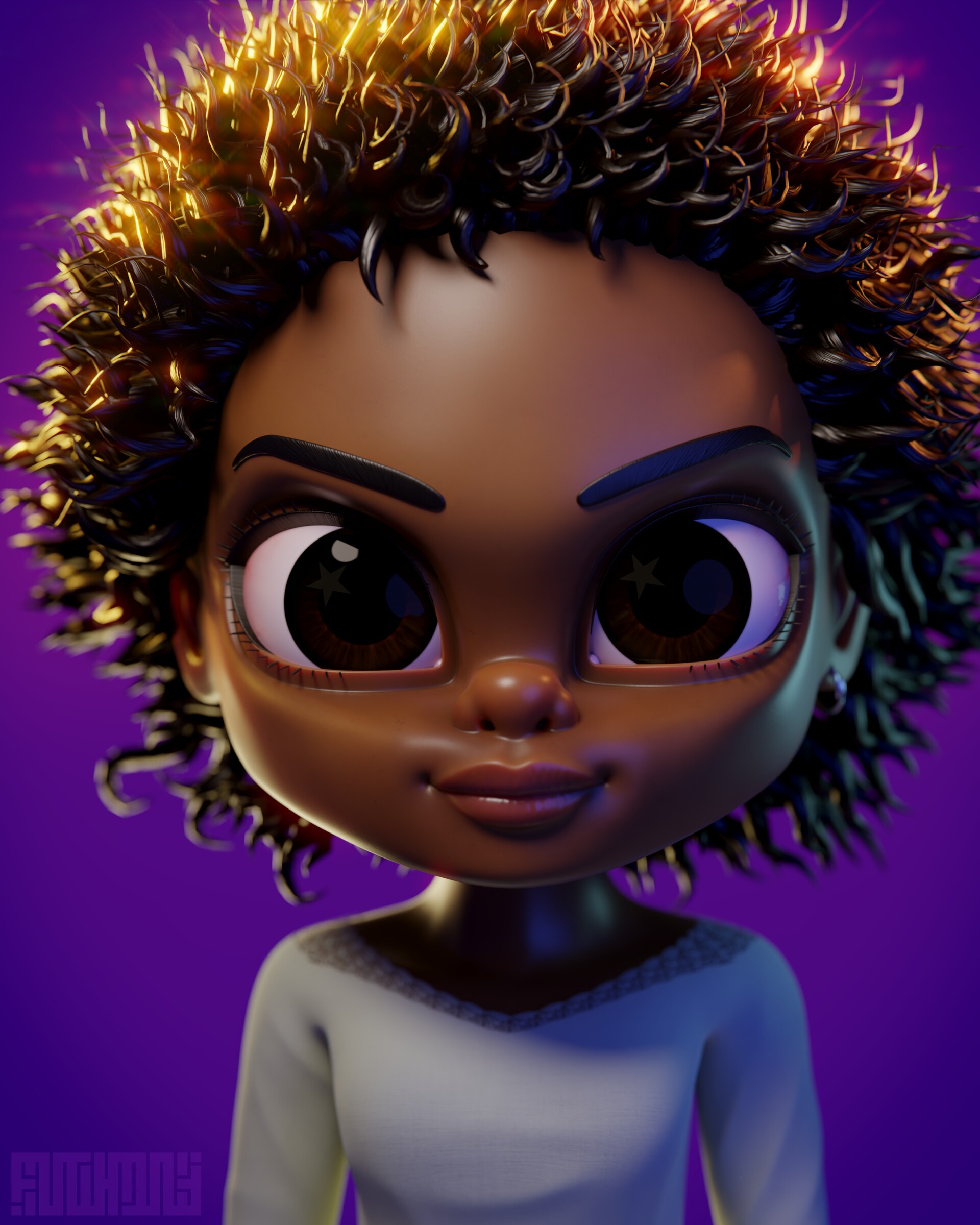 ArtStation - FakePerson03 - Stylized Portrait Sculpt