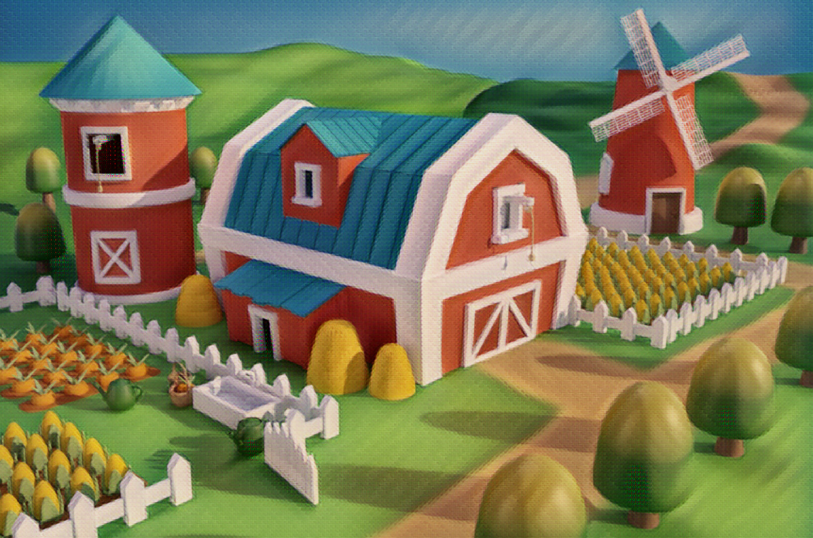ArtStation - Stylized Farm - 3D Blender Artwork (with edit in canva)
