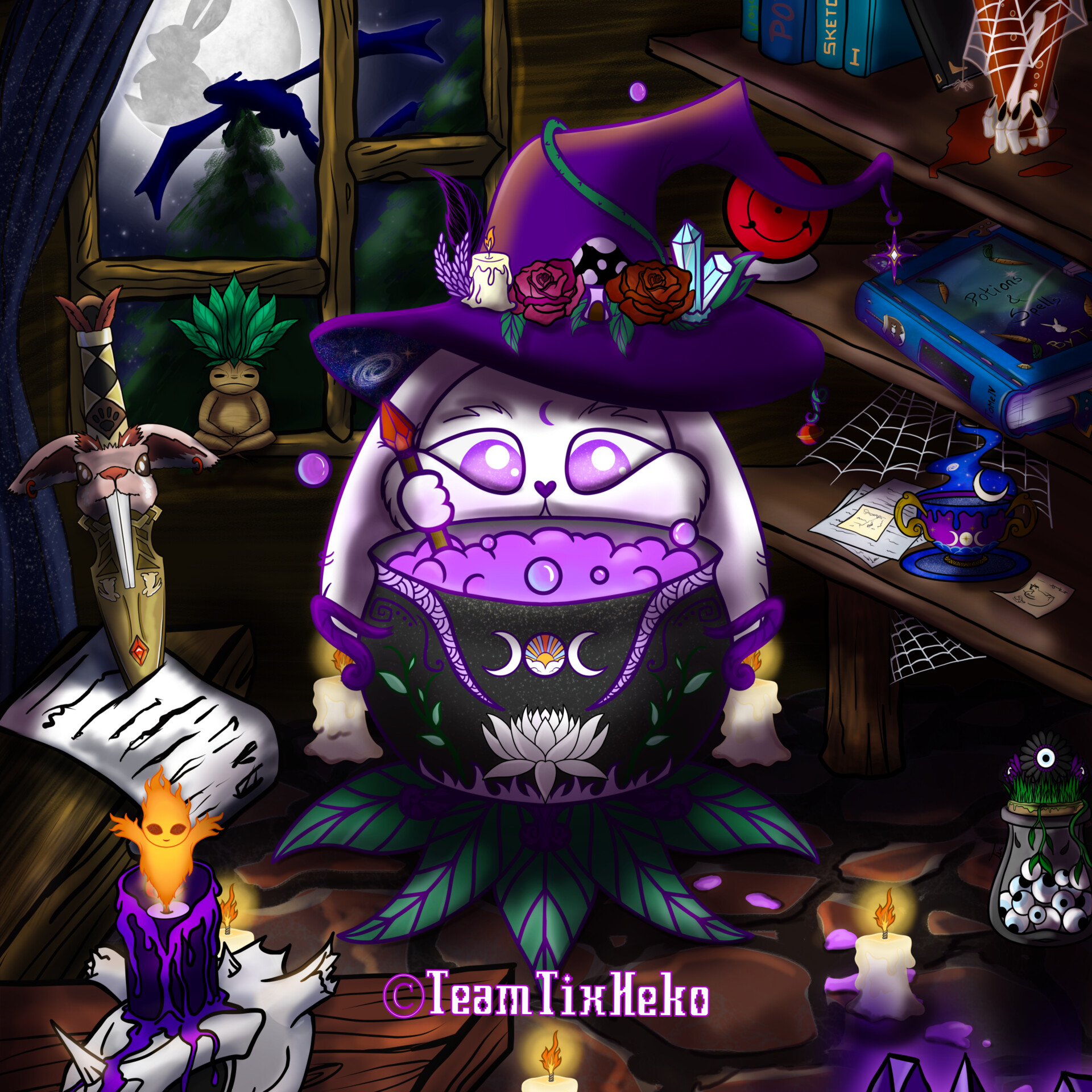 ArtStation - "Tix Witch - Secret Office" (2022) by TeamTixHeko