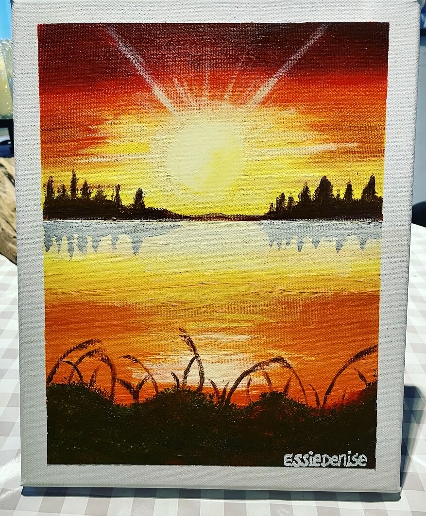 ArtStation - “…Sunset over a lake…” 🌅 Painting № 5…