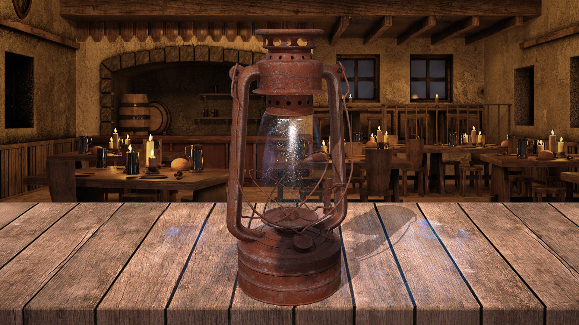 ArtStation - Oil Hand Lamp