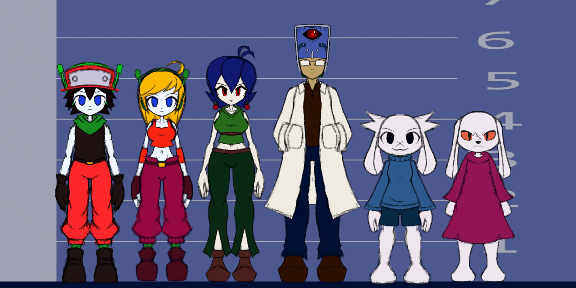 Isaiah Hull - Cave Story Battle Character Sketches